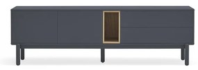 Tmavě šedý TV stolek 180x56 cm Corvo - Teulat