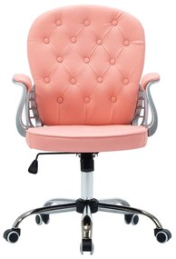 Petromila Otočná kancelářská židle růžová umělá kůže