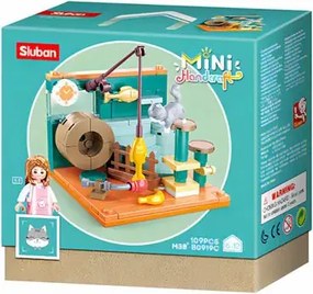 Sluban Mini Handcraft M38-B0919C Rybářský kout s kočkou / LEGO - kompa