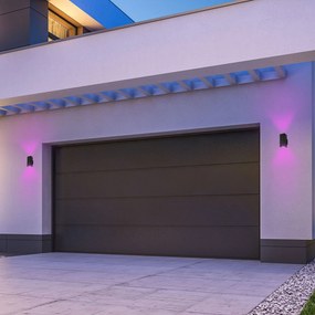 BRILO 3675-025 LED venkovní nástěnné svítidlo. 15,5 cm, 2x LED modul, 8,5 W, 350 lm, černá - BRILO
