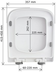 Gamma Viana, toaletní WC deska s pomalým zavíráním, duroplast, EasyClean, bílá lesklá, GMA-D6