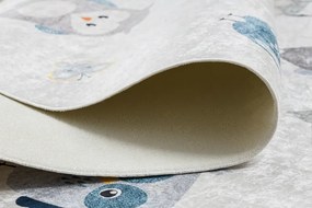Dywany Łuszczów, Dětský kusový koberec Bambino 1161 Owls grey, 140x190, šedá, dětský pokoj