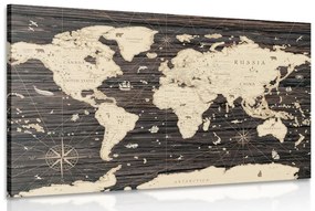 Obraz mapa na dřevěném pozadí