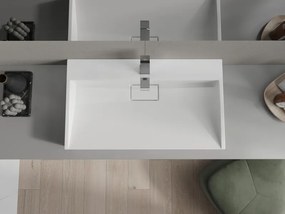 Mexen Ava, umyvadlo na desku z konglomerátu 80 x 46 cm, bílá, 23018001