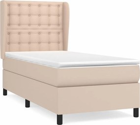 Box spring postel s matrací cappuccino 100x200 cm umělá kůže 3129020