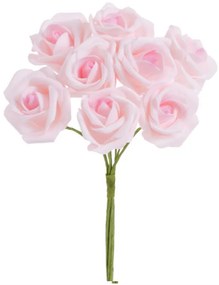 pěnové růže (8 ks) - sv. růžová