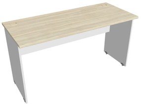 Stůl pracovní rovný 140 cm - Hobis Gate GE 1400 Dekor stolové desky: akát, Dekor lamino podnože: bílá