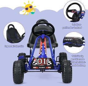 Costway Vozík Gokart s pedálem ruční brzdy Auto 30 kg Pedál Vozidlo