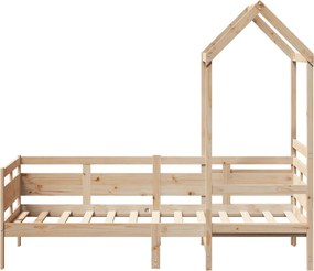Válenda se střechou 80 x 200 cm masivní borové dřevo 3282290