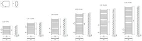 Regnis 3D Slza, Topné těleso 440x1205mm, 521W, bílá, L3D120/40/WHITE