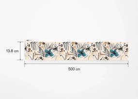 Samolepící bordura na zeď Květinova Abstrakce | 5 m x 13.8 cm | DWB8249
