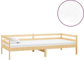 Válenda s matrací 90 x 200 cm masivní borové dřevo 3083574