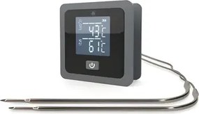 Nedis Teploměr na maso SmartLife šedá / Teploměr / Bluetooth / 2 sondy