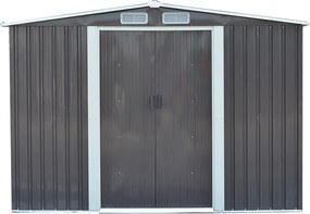 Plechový zahradní domek na nářadí, šedá / bílá, 2,6x3, 1m, HAMAL TYP 3