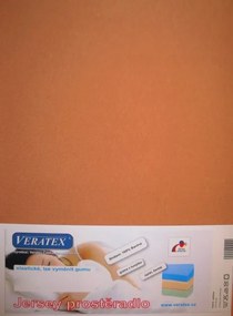 Veratex Jersey prostěradlo 120x220/15 cm (č.34-sv.rezavá) 120 x 220 cm Jersey