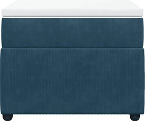 Box spring postel s matrací tmavě modrá 90x190 cm samet 3285612