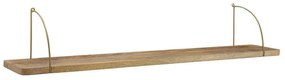 Bruxxi Nástěnná police Maribell, 120 cm, přírodní dřevo