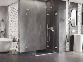 Mexen Lunar-F L, sprchový kout pravý 80 x 70 cm, 8mm čiré sklo, bílý profil, 836L-080-070-20-00-P