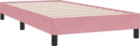 Postel Box Spring bez matrace růžová 90x210 cm samet 3315812