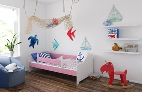 BabyBeds Dětská postel LILI Velikost postele: 160x80 cm, Barevné provedení: Růžová, Úložný prostor: Ne, bez úložného prostoru Bílá