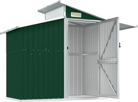 Zahradní kůlna zelená 270 x 130 x 208,5 cm pozinkovaná ocel 316242