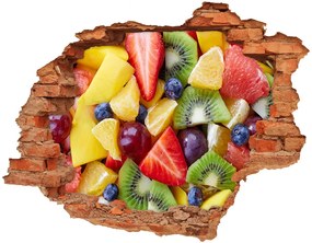 Wallmuralia Nálepka díra na zeď Nakrájené ovoce 90x70 cm