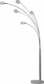 Searchlight EU3085-5CWH Stojací oblouková lampa GIRAFFE bílé sklo, mramor