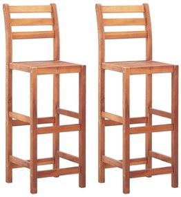Barové židle 2 ks masivní akáciové dřevo,  46314