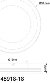 Globo 48918-18 - LED Stropní svítidlo CLARINO LED/18W/230V pr. 30,2 cm