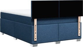 Box spring postel s matrací modrá 140x190 cm textil 3285882