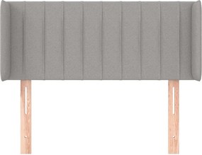 Čelo postele typu ušák světle šedé 83x16x78/88 cm textil 3118980