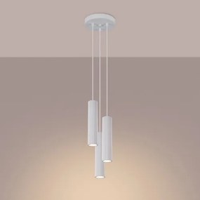 Závěsné svítidlo SOLLUX KARBON 3P bílá GU10 3x10W bez žárovek SL.1538
