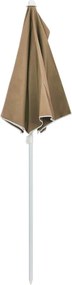 Zahradní půlkruhový slunečník s tyčí 180 x 90 cm taupe 315562