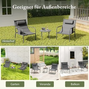 Costway Balkonový nábytek 3 kusy. Gartenmöbel Set mit 2 Stühlen a Tisch