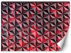 Gario Fototapeta Červená geometrie Materiál: Vliesová, Rozměry: 200 x 140 cm
