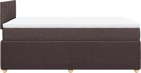 Box spring postel s matrací tmavě hnědá 120x200 cm textil 3287426