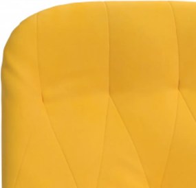 Relaxační křeslo s podnožkou hořčicově žluté samet 3097626