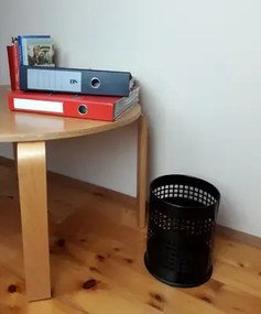 Alda Officer černá / Odpadkový koš / 7 l / lakovaná ocel / děrovaný de