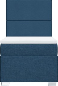 Box spring postel s matrací modrá 90x200 cm textil 3292670