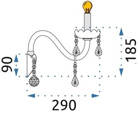 Toolight Křišťálová svítilna 300755