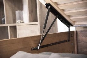 DOMESTAV s.r.o. Postel DREAMBOX-dřevěné čelo, čelní výklop 80/90x200 Materiál: Buk cink, Barevne provedení: Moření, Specifikace: 80x200