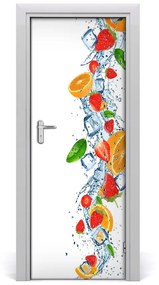 Fototapeta na dveře samolepící ovoce a led 85x205 cm