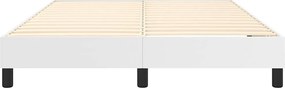 Rám postele s boxspringem bílá 140 x 190 cm umělá kůže 3120695