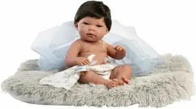 Llorens 73803 NEW BORN CHLAPEČEK - realistická panenka miminko s celov