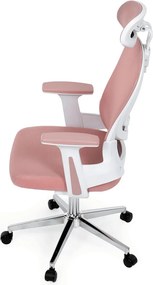 Ergonomická kancelářská židle EMILIE - růžová síťovina