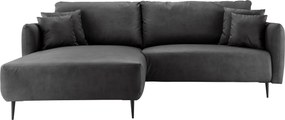 XXXLutz ROHOVÁ SEDAČKA, textil, černá Livetastic - Sedací soupravy - 002310012374