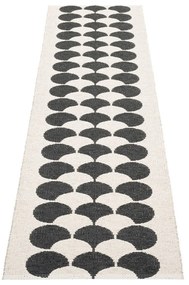 Černo-krémový vnitřní a venkovní běhoun 70x250 cm Poppy Black Vanilla – Pappelina