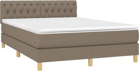 Box spring postel s matrací taupe 140x200 cm textil 3140861