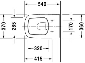 Duravit DuraStyle - závěsné WC, 37x54 cm, bílé 2536090000