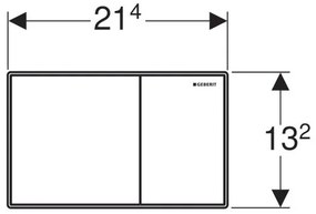 Geberit Sigma60 Ovládací tlačítko chrom kov 115.640.GH.1